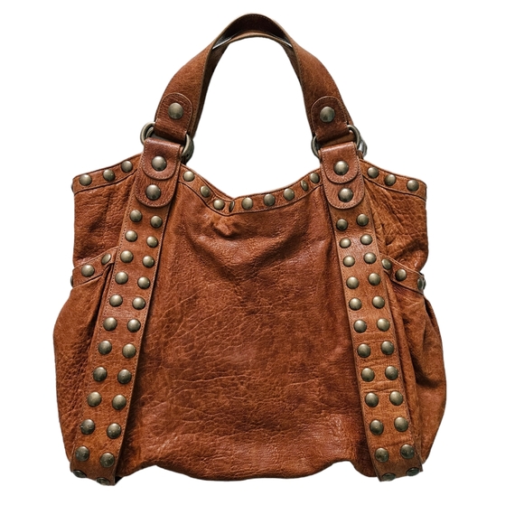 Kooba | Bags | Kooba Ada Studded Tobacco Leather Hobo Bag | Poshmark